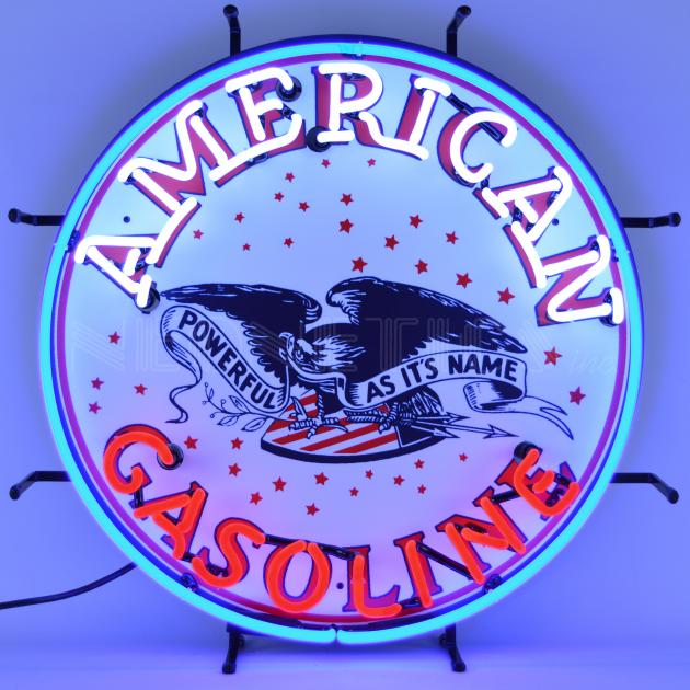 Neonetics Standard Size Neon Signs, Gas - American Gasoline Neon Sign ...