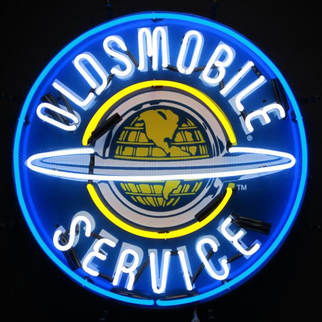Neonetics Standard Size Neon Signs, Oldsmobile Service Neon Sign with ...