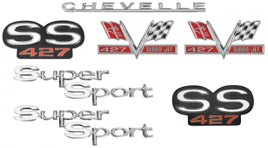 Chevelle And Malibu Emblem Kit, Super Sport 427, 1967 | Chevelle Depot