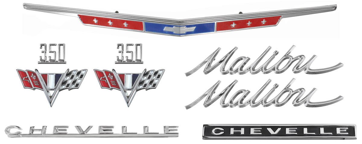 Chevelle And Malibu Emblem Kit, 350, 1967 | Chevelle Depot