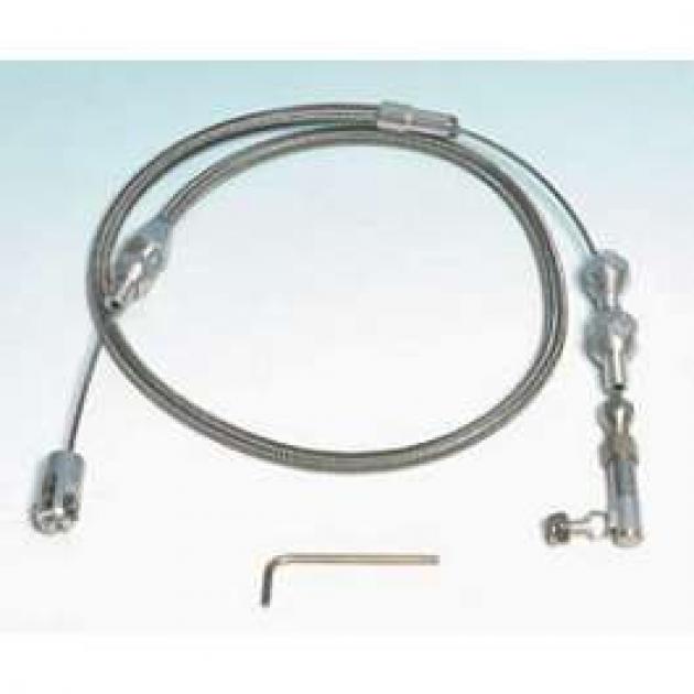 Chevelle Throttle Cable Assembly, 24 Long, Stainless Steel, Hi-Tech ...