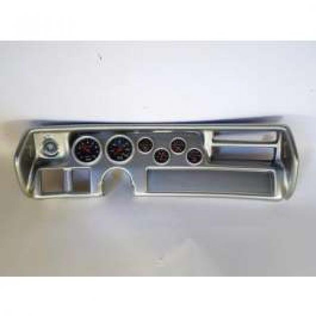 Chevelle Instrument Cluster Panel, Sweep Style, Aluminum Finish, With ...