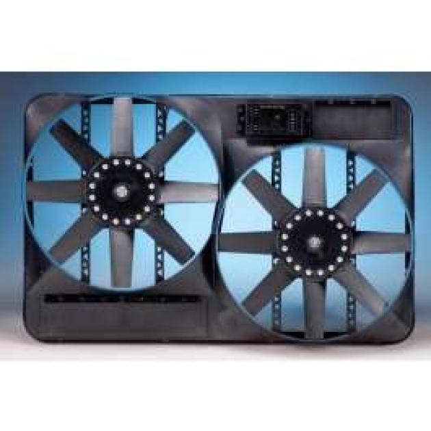 Chevelle Engine Cooling Fan Kit, Electric, Universal, Dual,4600 CFM ...