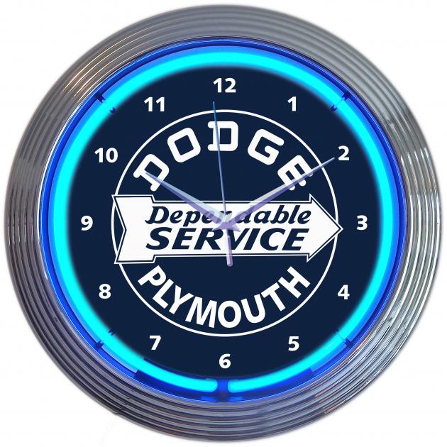 Neonetics Neon Clocks, Dodge Dependable Service Neon Clock | Chevelle Depot