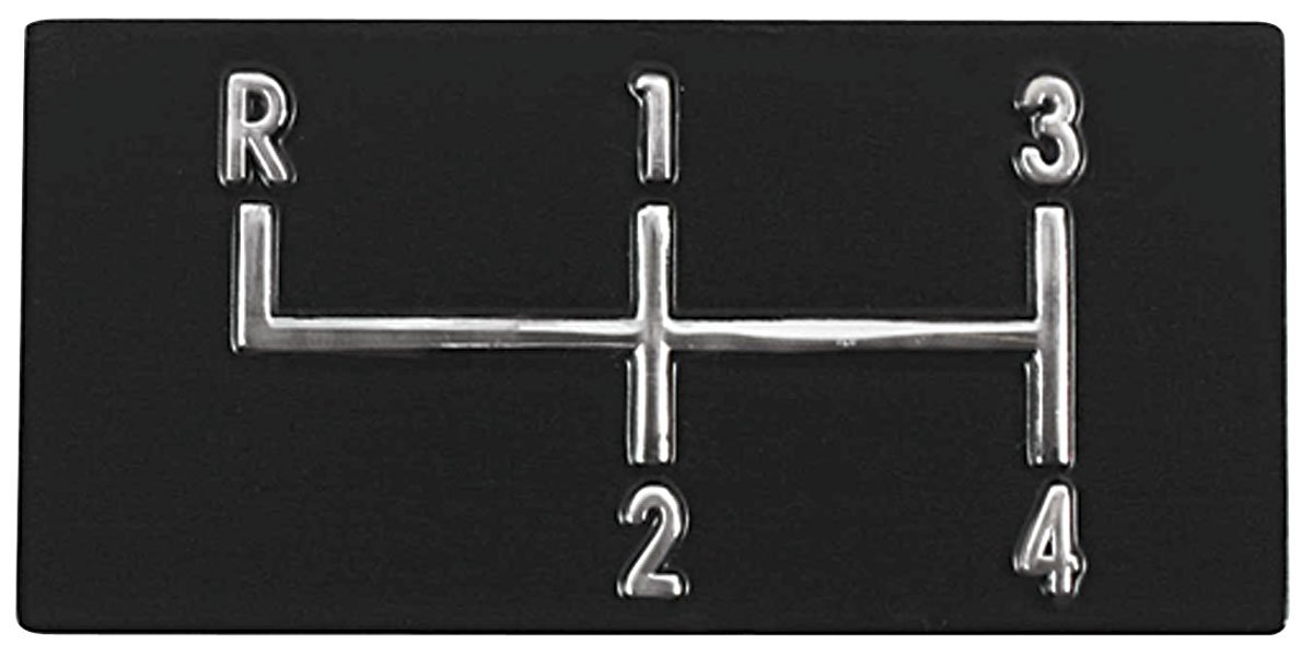 RestoParts Console, SHIFT PATTERN PLATE, 1968-72 Chevelle/El Camino ...