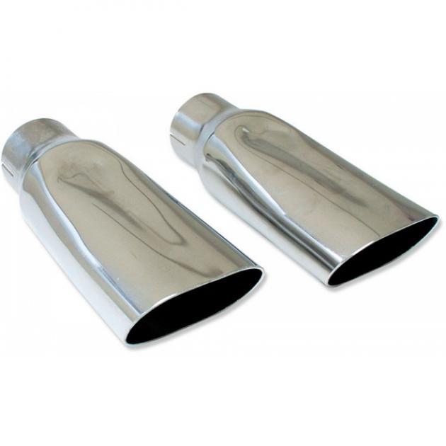 Chevelle Dual Exhaust Tips, Big Block, Chrome, 1969-1972 | Chevelle Depot