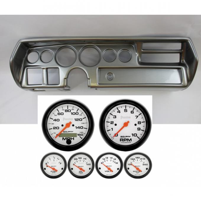 Chevelle Instrument Cluster Panel, Super Sport (SS) Style, Aluminum ...
