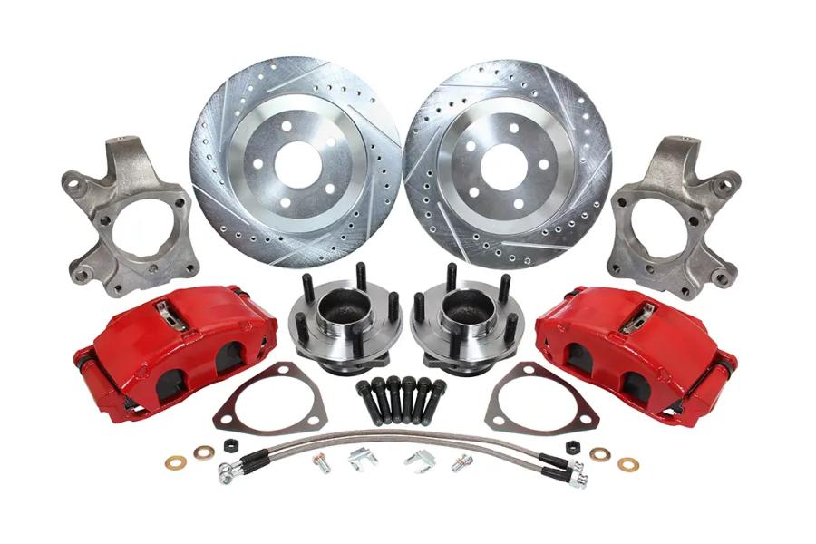 Classic Performance Corvette Style Front Disc Brake Spindle Wheel Kit ...