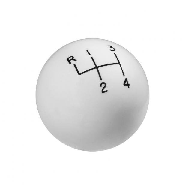 Hurst Shift Knob, 4-Speed Pattern, White 1630002 | Chevelle Depot