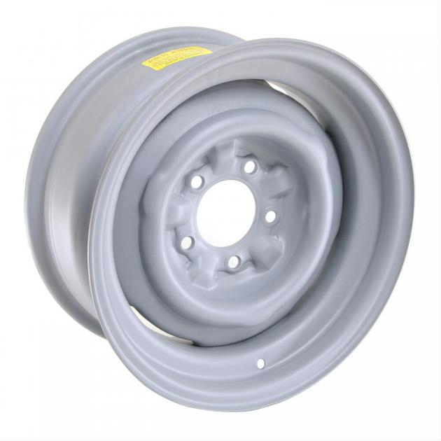 GM Factory Style Stamped Steel Wheel, Gray, 15x8 | Chevelle Depot