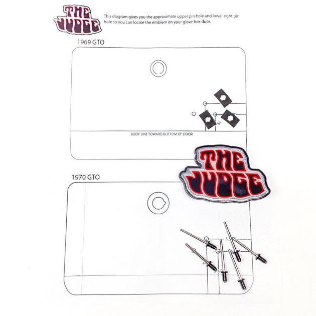 GTO Lemans Glovebox Emblem, The Judge, Show Quality with Instructions ...