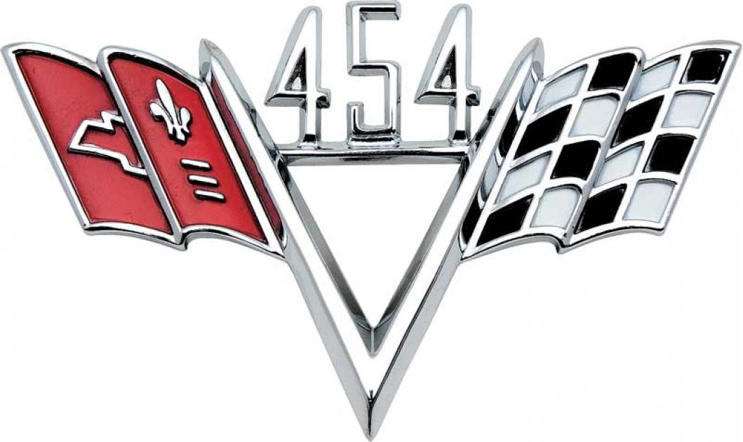 1964-79 Chevrolet, "454 Crossed Flags", Front Fender Emblem, Each ...