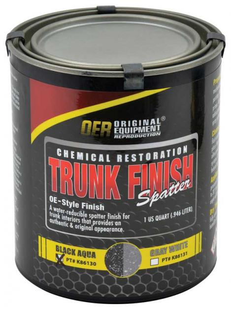 OER Black and Aqua Trunk Spatter Paint Quart K86130 | Chevelle Depot